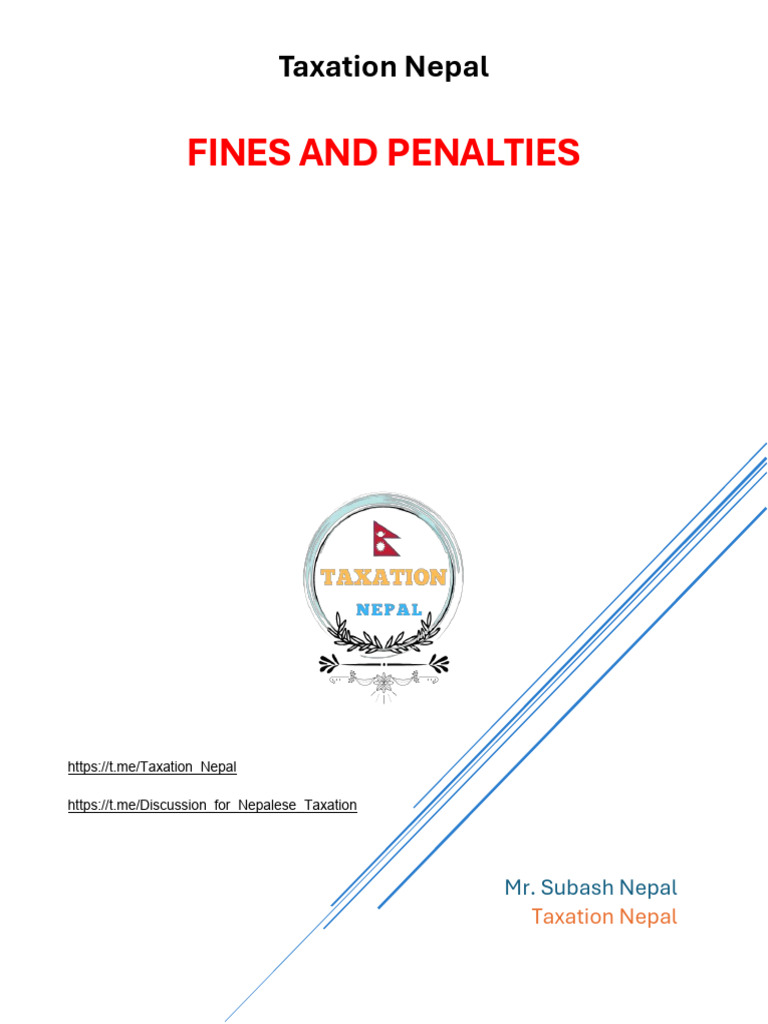 Fines and Penalties As Per Income Tax Act, 2058 - 2081.82 | PDF | Taxes ...