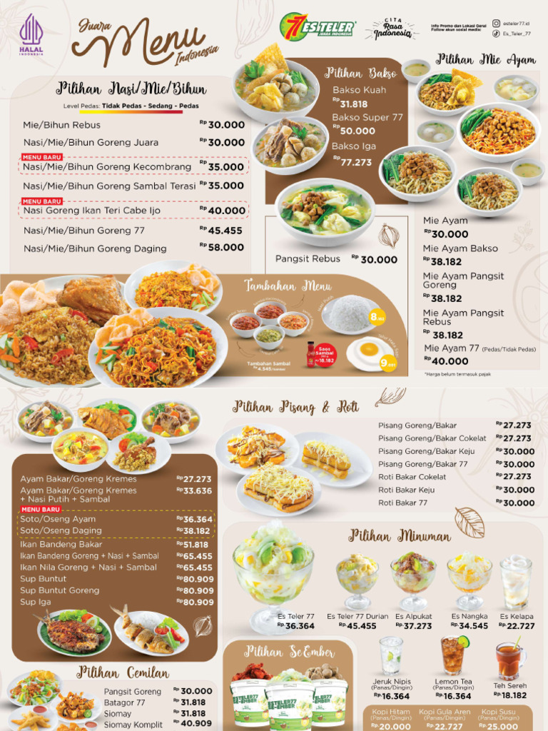 Buku Menu Resto 1 | PDF