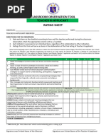 COT Observation Notes Form 2025-2026 | PDF
