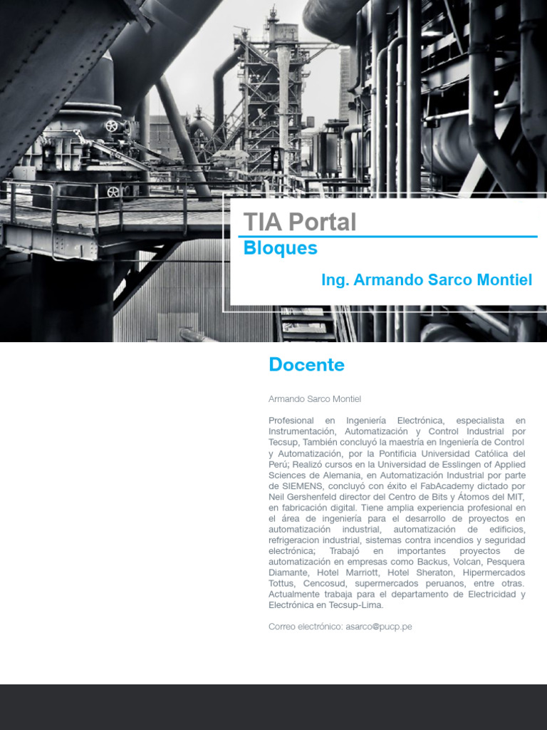 TIA Portal Bloques | PDF | Programación | Programa de computadora