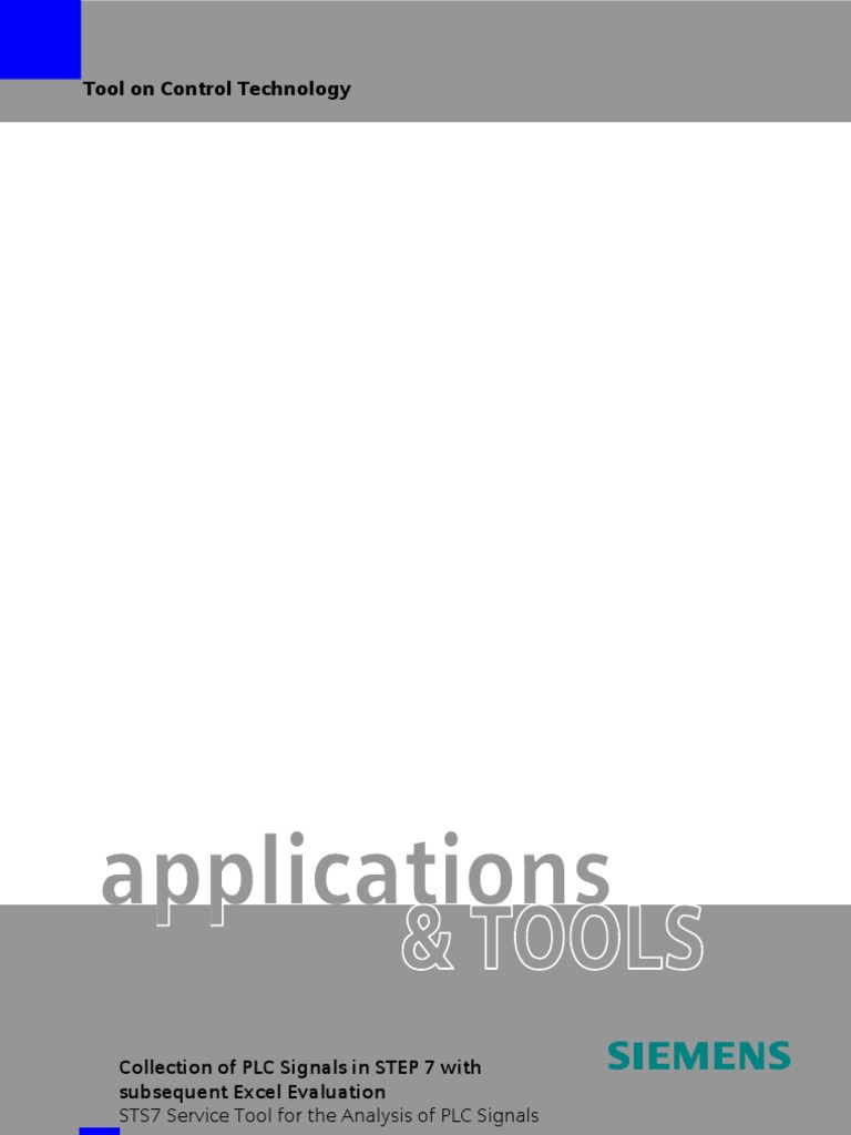Collection of PLC Signals in STEP 7 With Subsequent Excel Evaluation ...