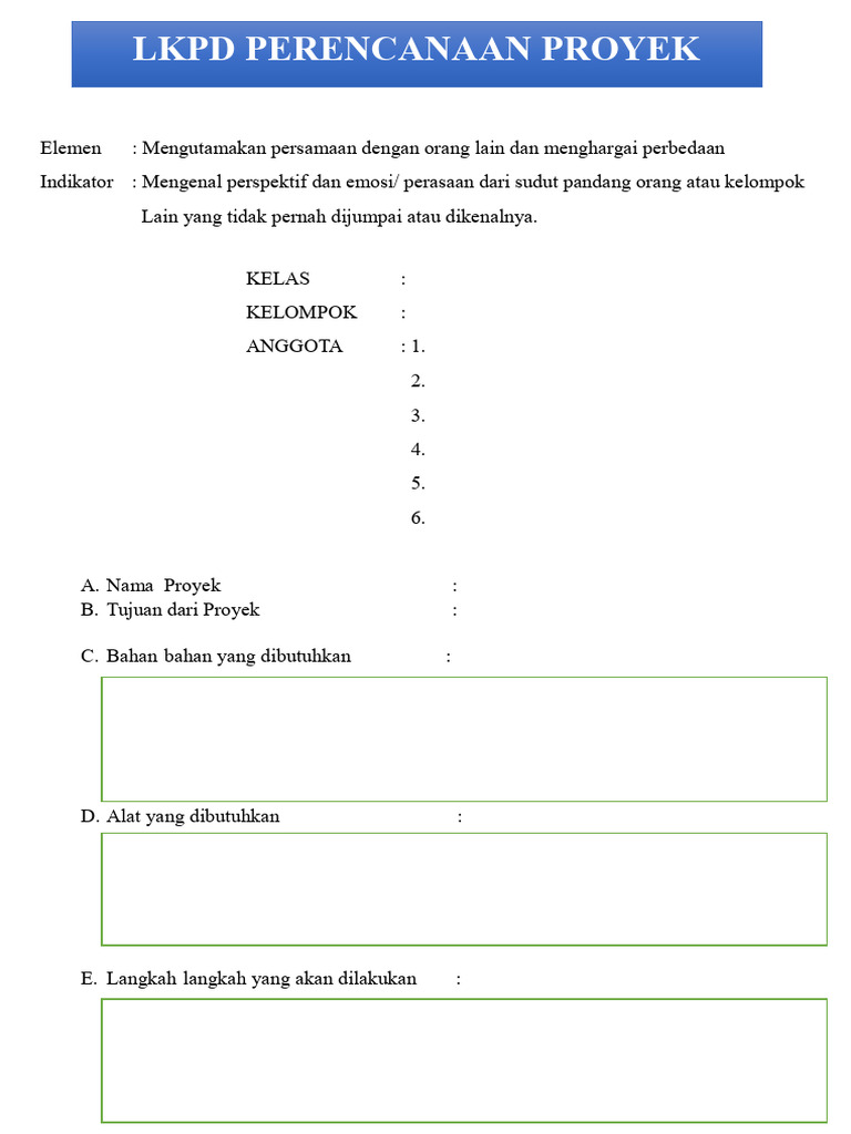 LKPD Perencanaan Proyek | PDF