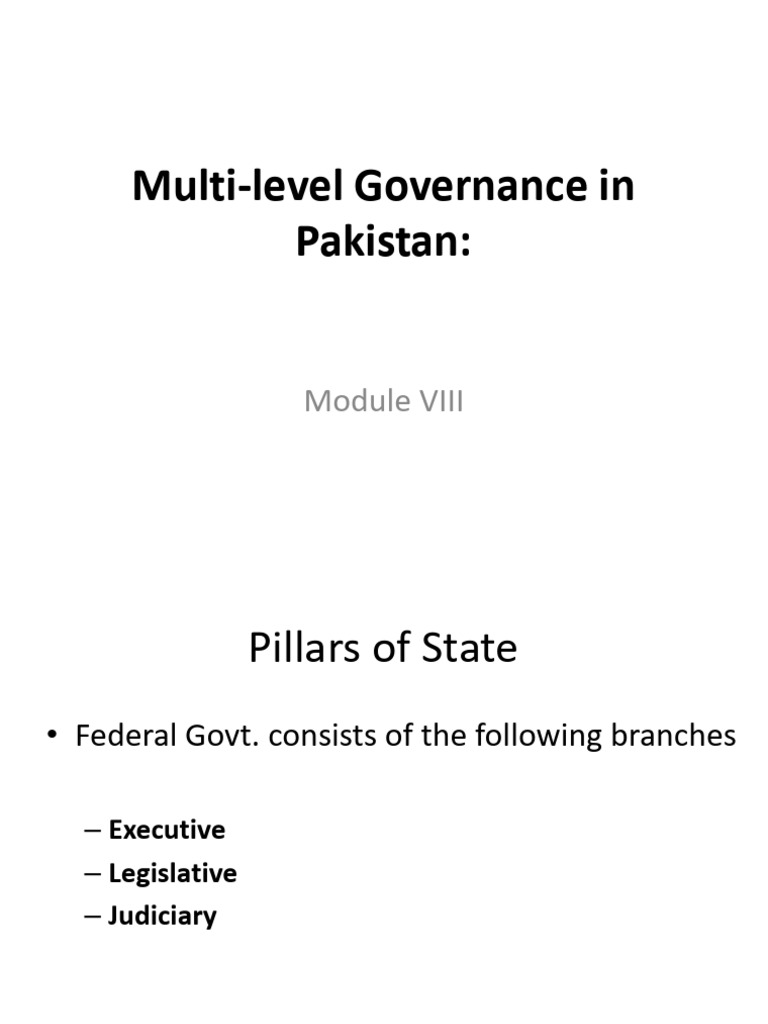 Governance Structure in Pakistan | PDF | Parliament Of Pakistan ...