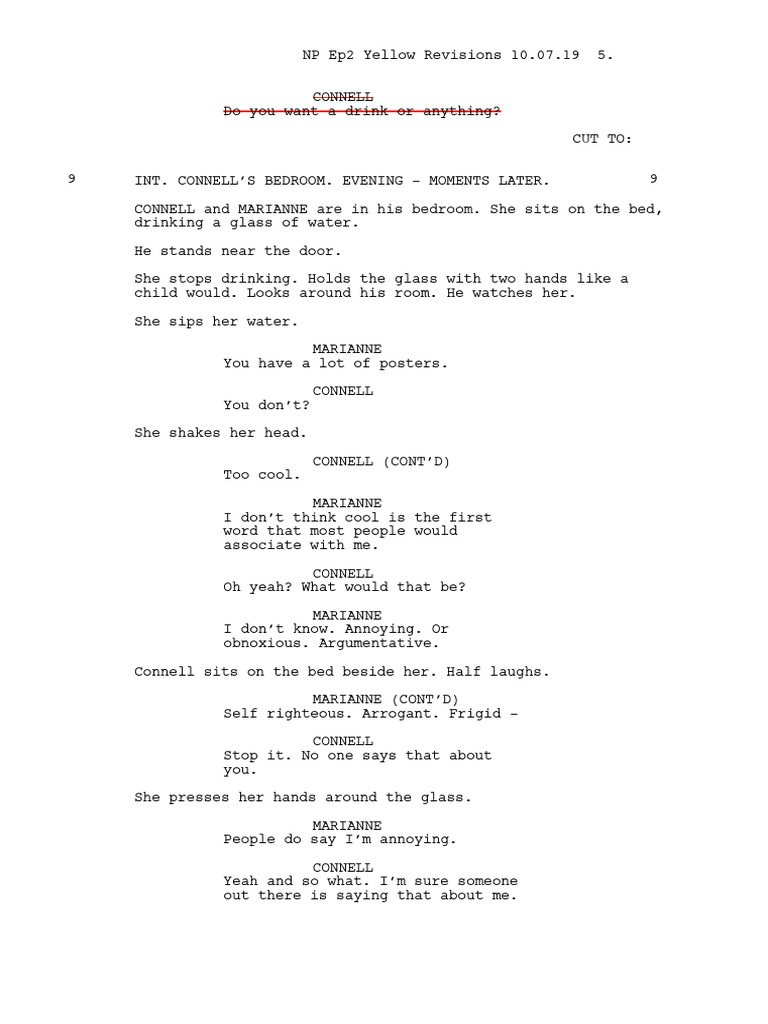 Normal People - Connell + Marianne Scene | PDF