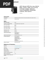 APC SRT8KXLI UPS Datasheet | PDF | Electrical Engineering | Electronics
