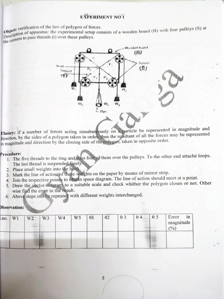 Mechanics Practical | PDF
