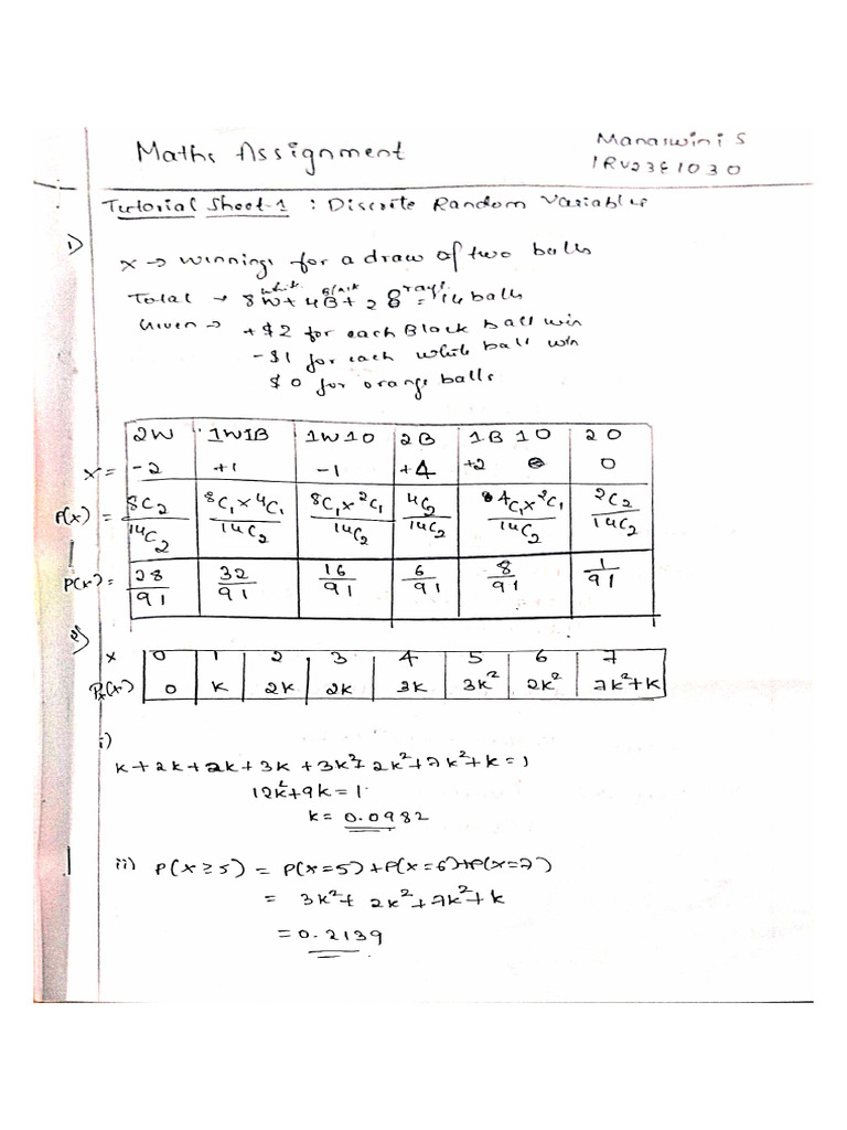 Maths Assignment 2 | PDF