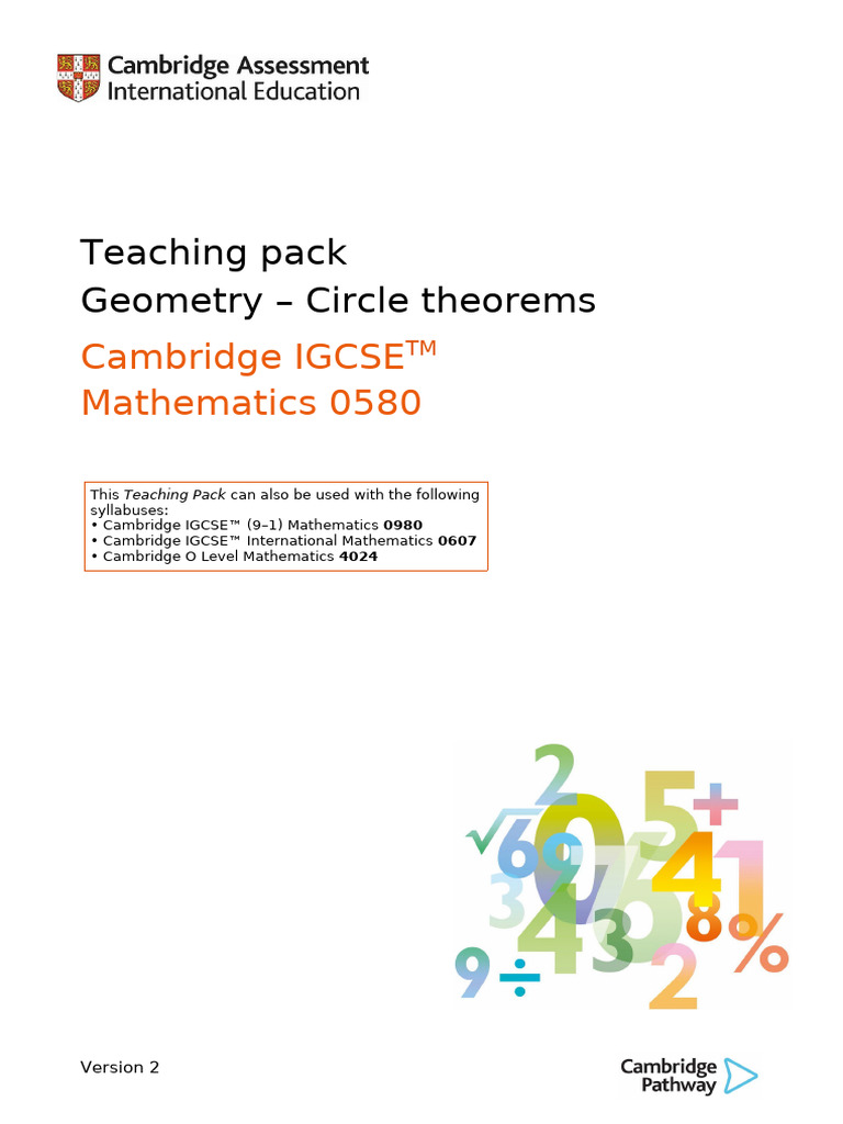 Teachingpack Geometry Thecircle | PDF | Circle | Mathematical Proof