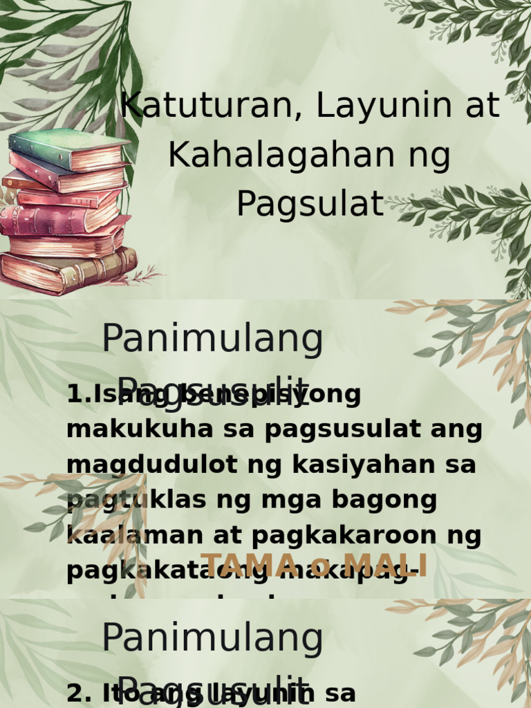 Filipino Kahalagahan NG Pagsulat | PDF