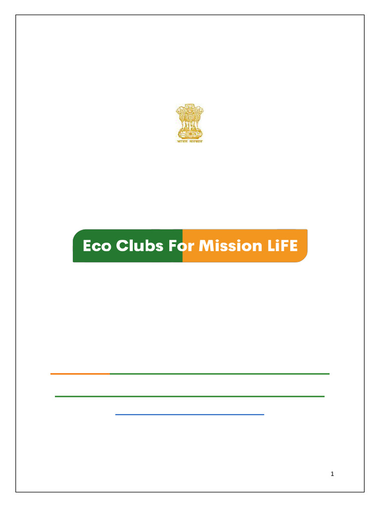 Sudents Manual For Ek Ped Maa Ke Naam2.0 Campaign and Staturation of Eco Clubs For MIssion LiFE ...