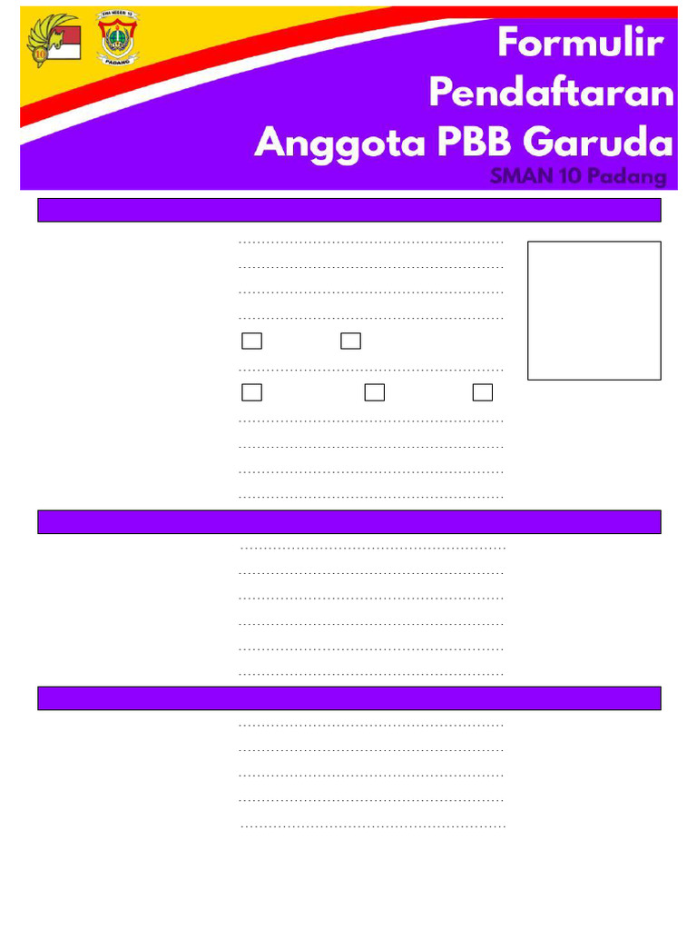 Formulir Pendaftaran Ekstrakurikuler PBB | PDF