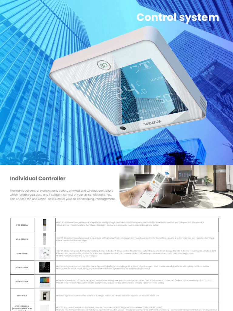 Vivax VRF & AC Remote Control Solutions | PDF | Building Automation ...