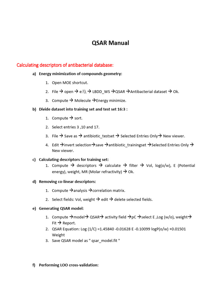 QSAR Modeling for Antibacterial Compounds | PDF | Quantitative ...