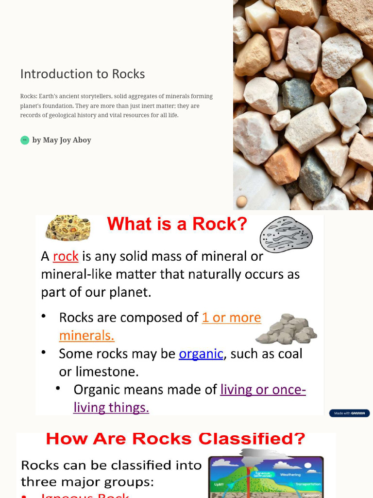 Introduction To Rocks | PDF | Rock (Geology) | Geology