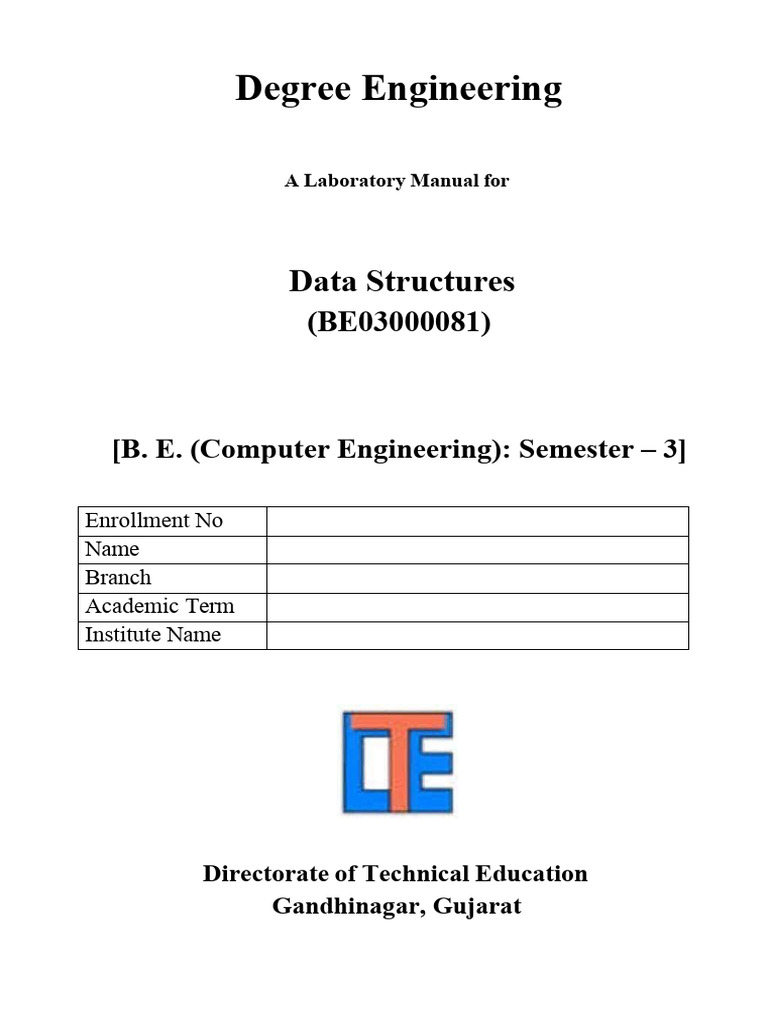 Labmanual BE03000081 Data Structure Ce | PDF | Queue (Abstract Data ...