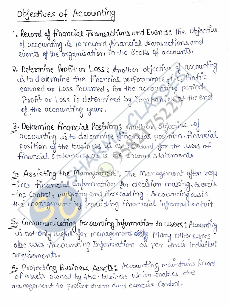Class11 Accounts Chapter 1 | PDF