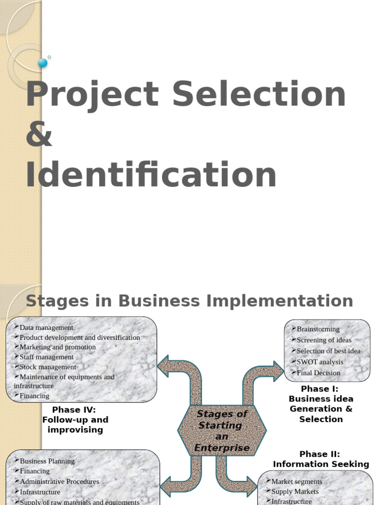 Project Selection & Identification | PDF | Swot Analysis | Economies
