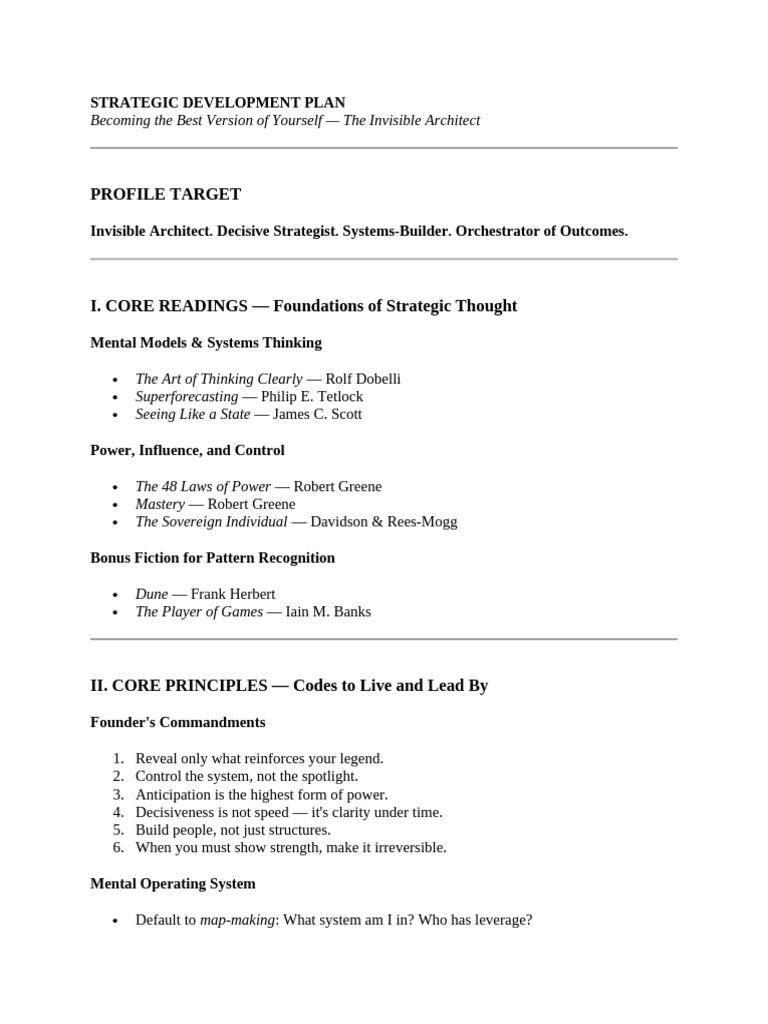 Strategic Development Plan | PDF | Cognitive Science | Psychological Concepts