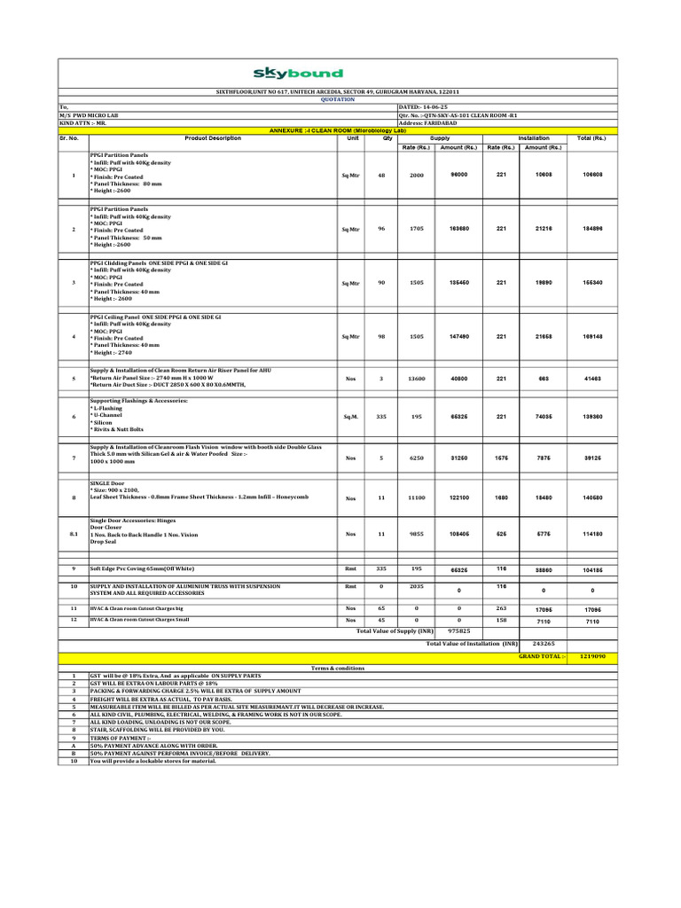 QTN Sky As 101 r1 Clean Room 1 | PDF | Door | Duct (Flow)