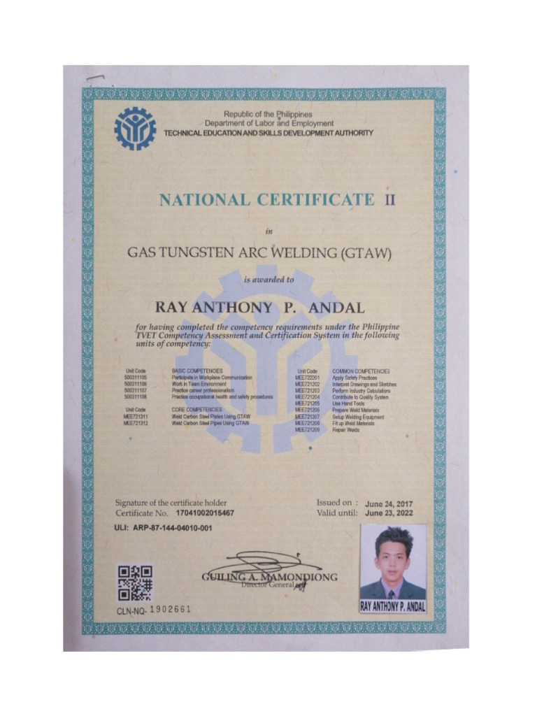 Welding Certificates | PDF