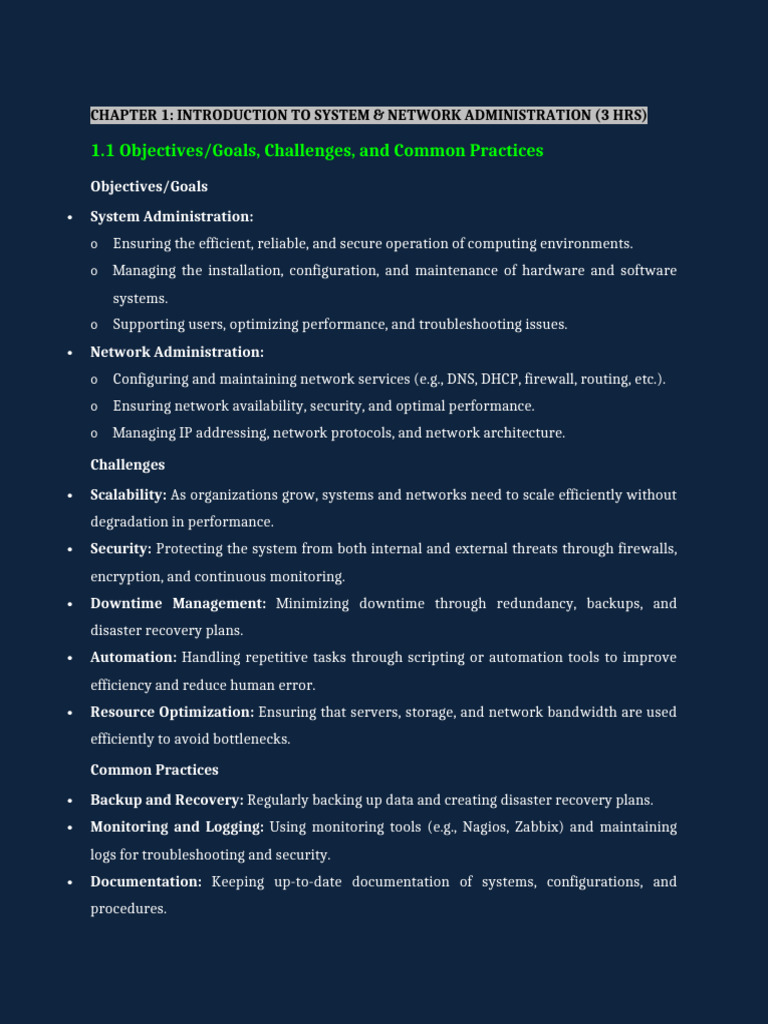 Network and System Administration | PDF | File System | Computer Network