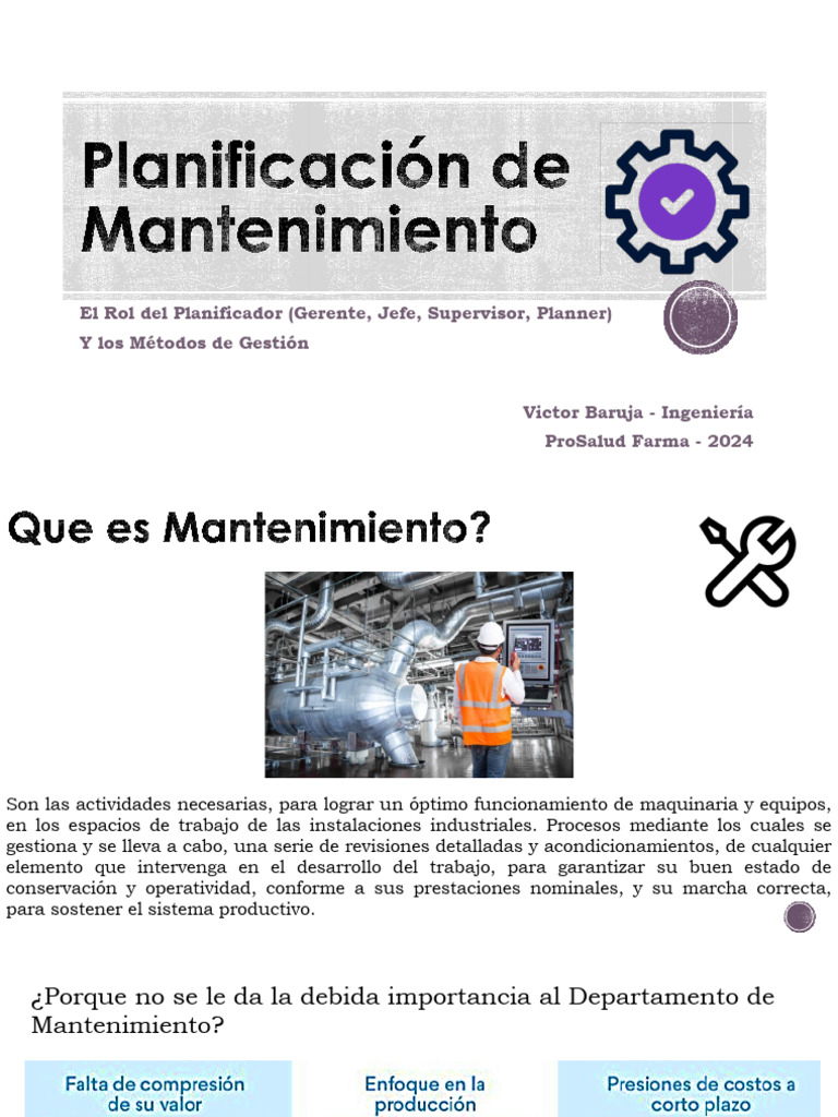Planificacion de Mantenimiento JUL24 | PDF | Indicador de rendimiento | Ingeniería de confiabilidad