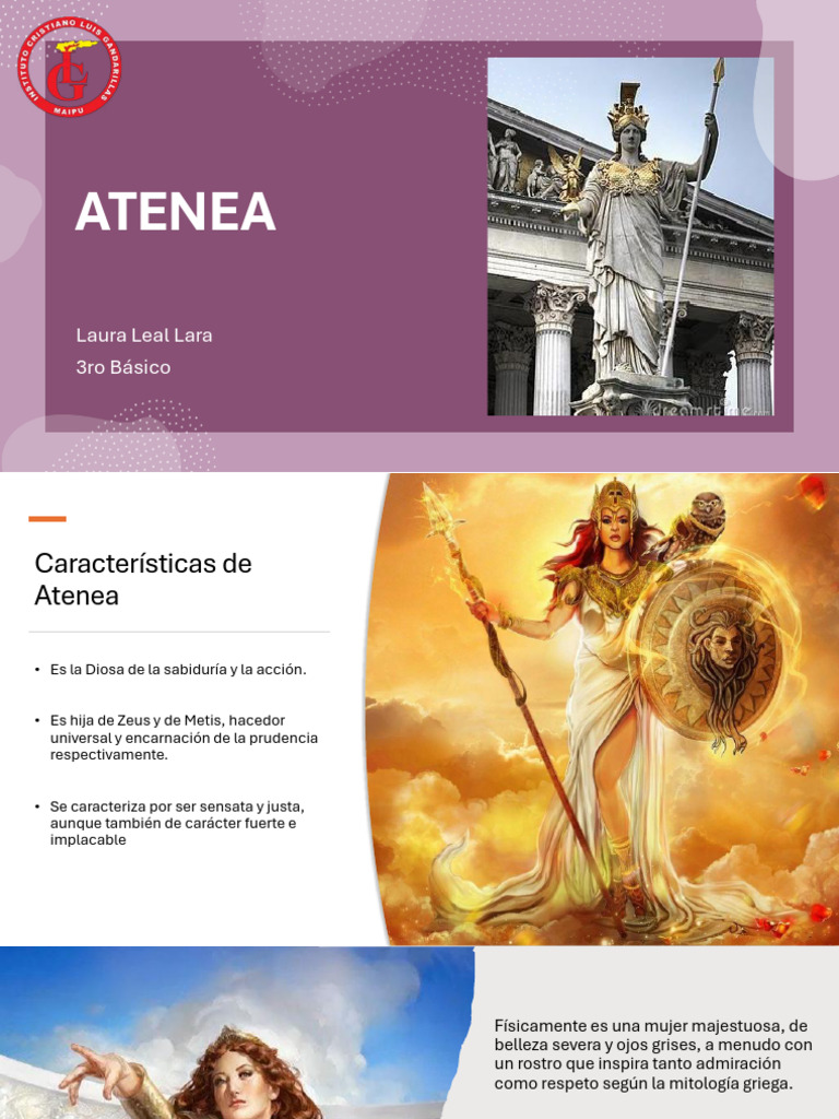 Características y mito de Atenea | PDF
