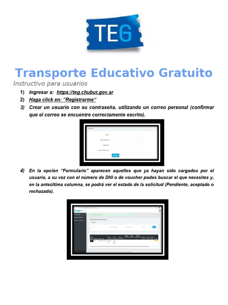 Instructivo Teg | PDF