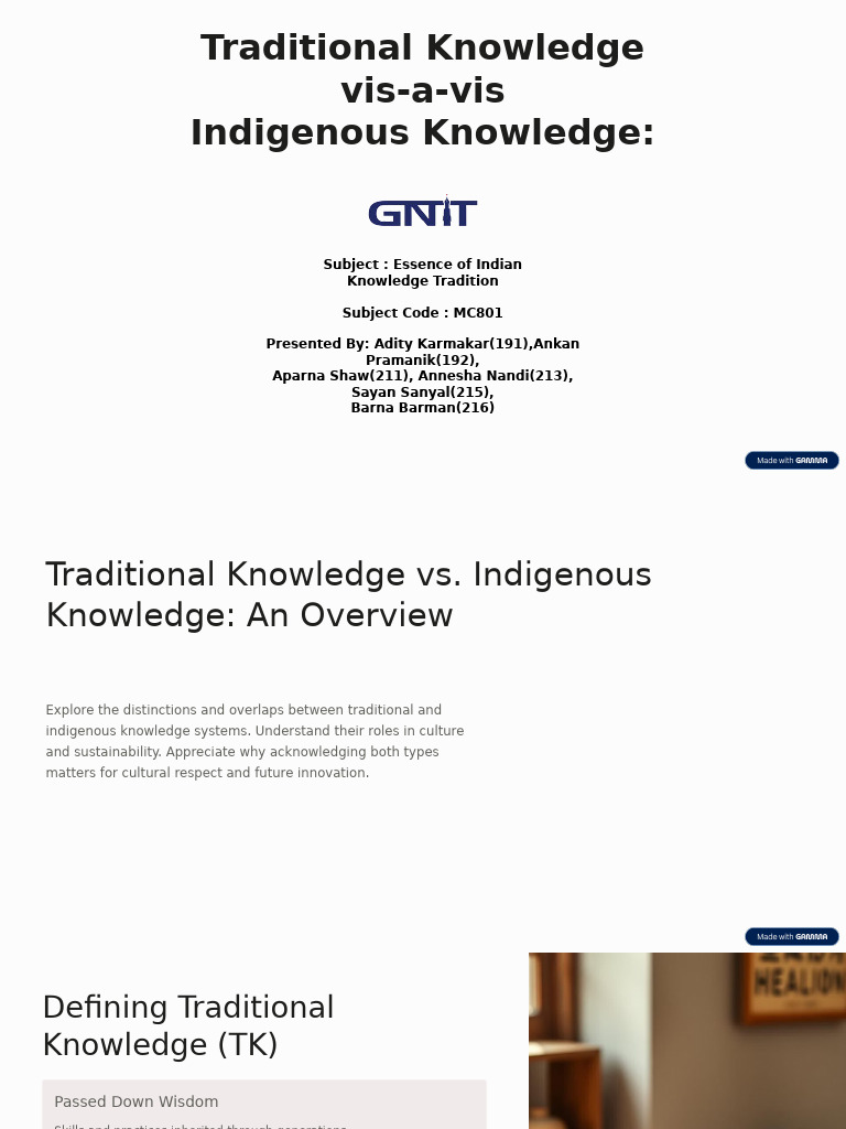 Traditional vs Indigenous Knowledge Explained | PDF | Traditional ...