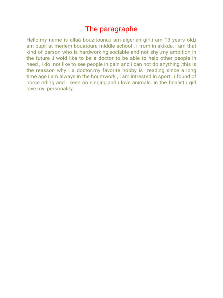 The Paragraphe | PDF