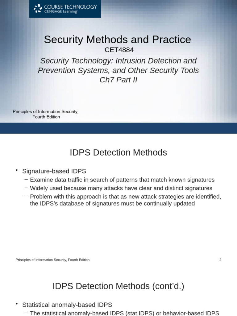 Ch07 - Intrusion Detection and Prevention Systems | PDF | Computer Network | Information Security