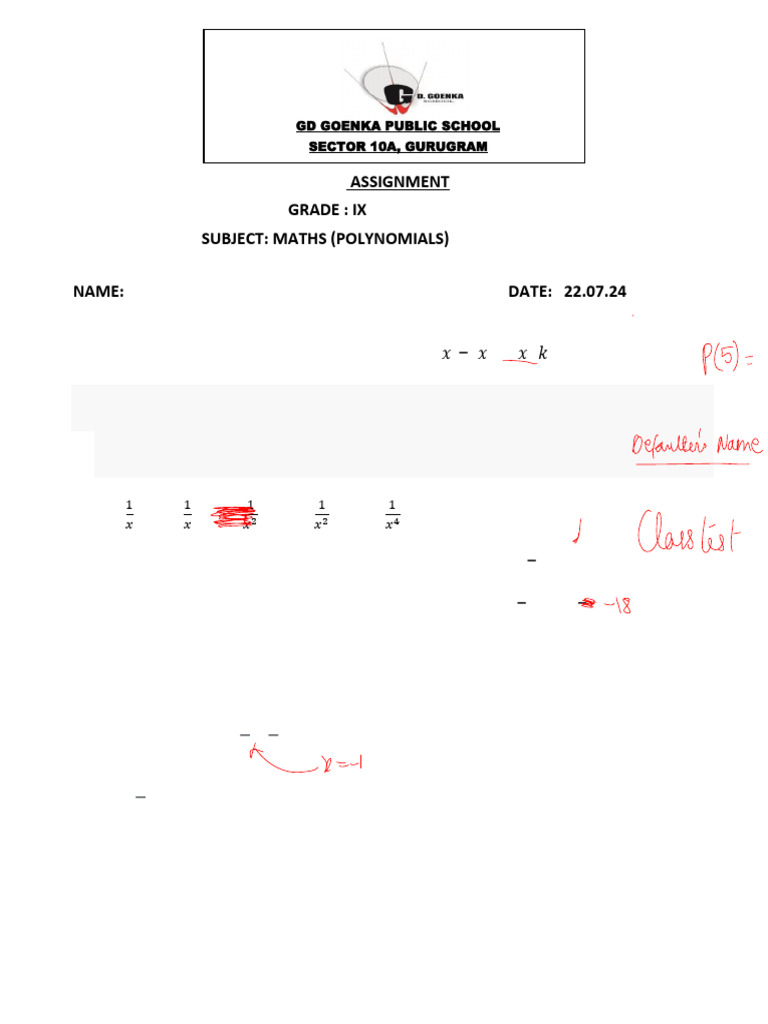 Assignment-POLYNOMIALS - 2 | PDF