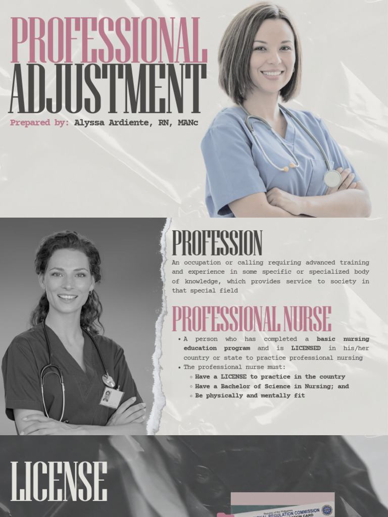 PROFESSIONAL ADJUSTMENT Sample - 20241015 - 105351 - 0000 | PDF | Nursing