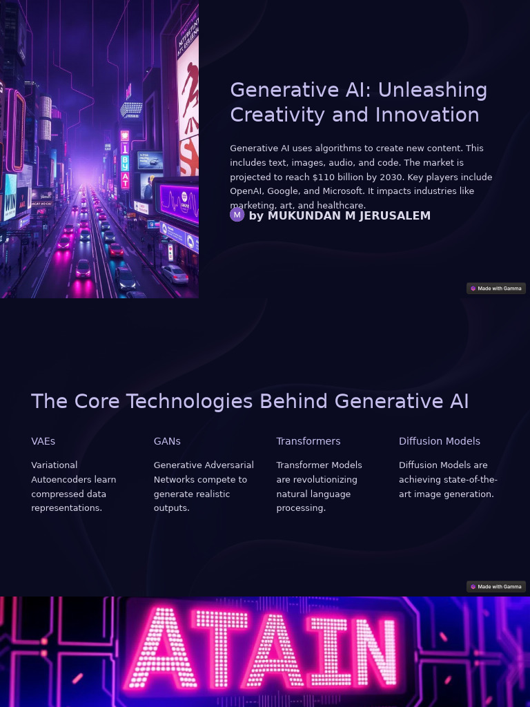 Generative AI Unleashing Creativity and Innovation | PDF | Artificial ...