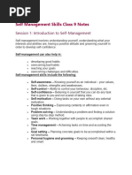 Self Management Skills Class 9 Questions and Answers | PDF | Goal ...