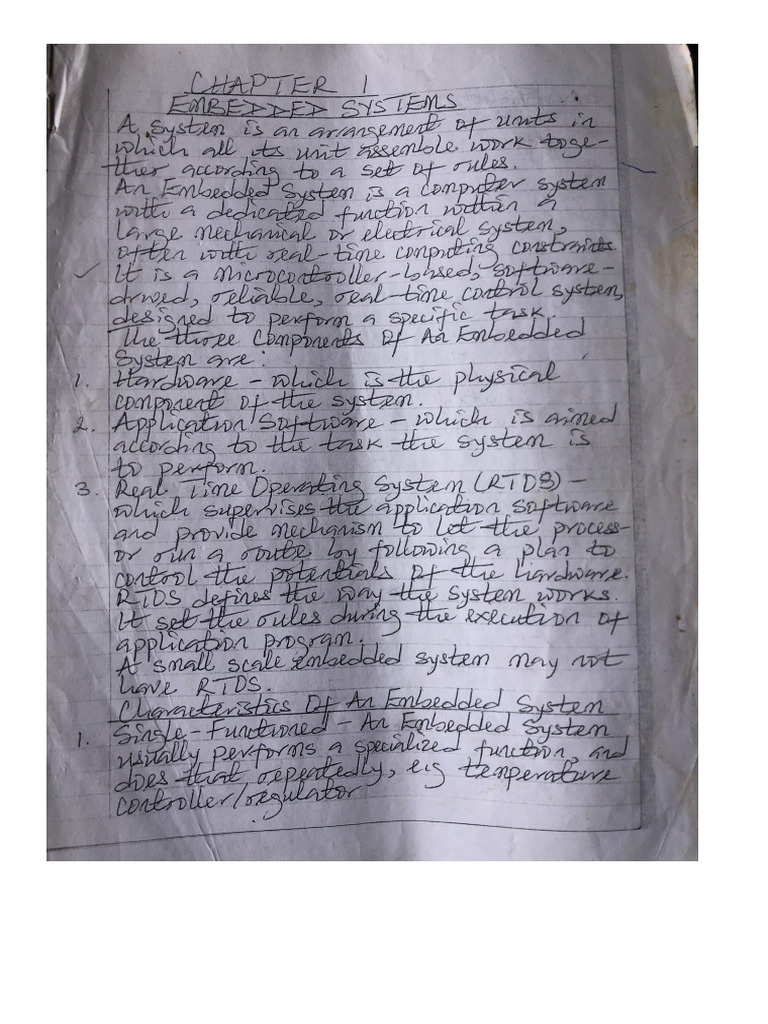 Embedded System Chapter 1 | PDF