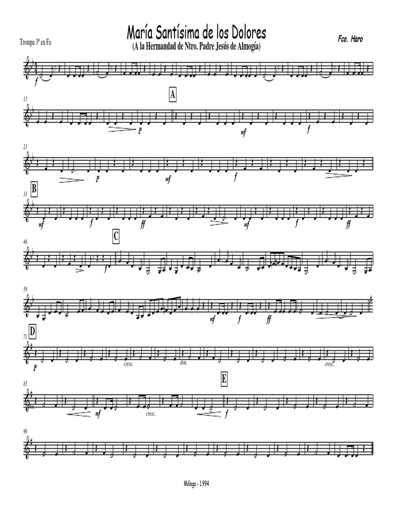 Melba Tromp: Musical Scores 1994 | PDF