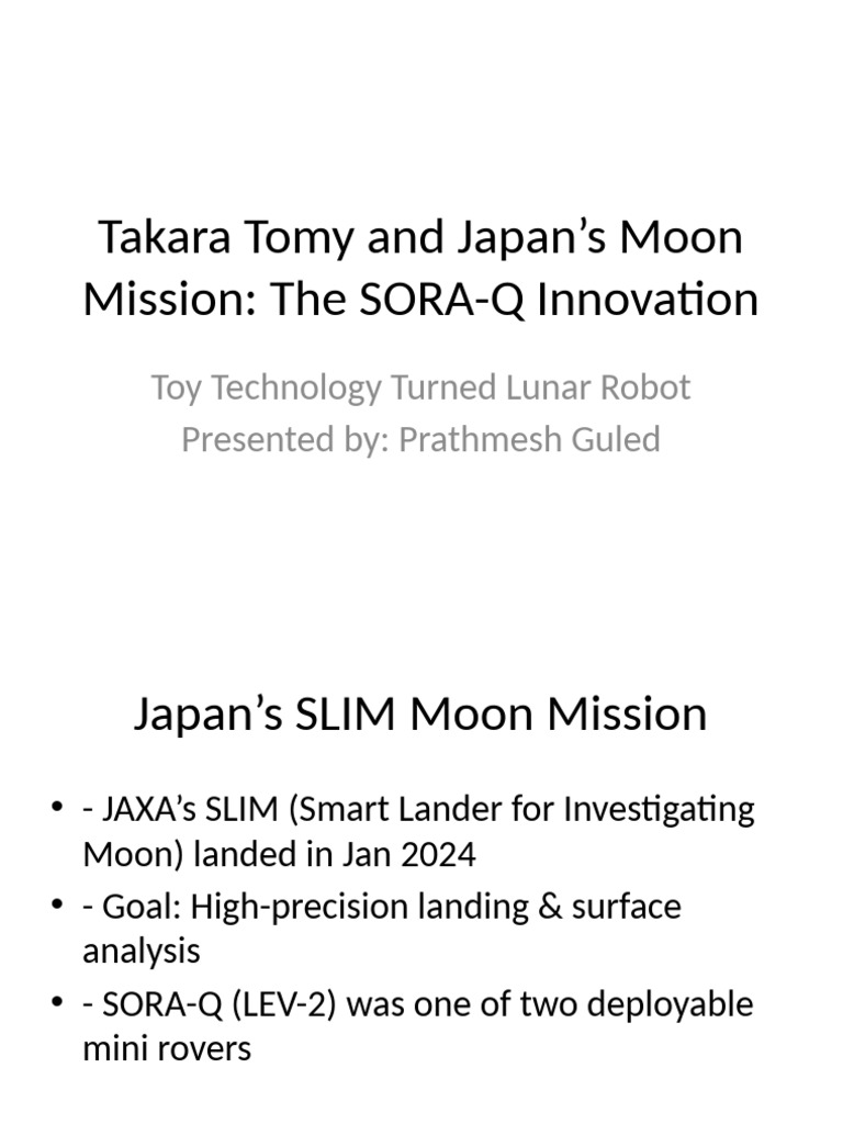 Takara Tomy SORAQ Presentation | PDF