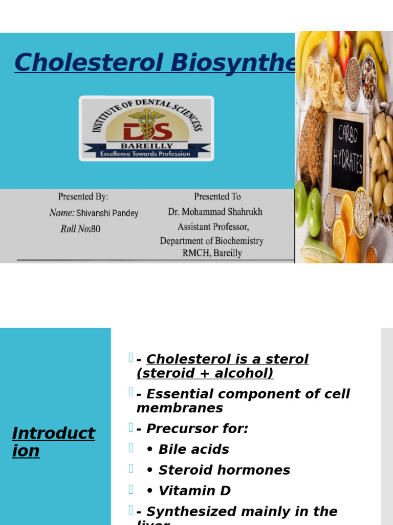 Cholesterol Biosynthesis Overview | PDF | Cholesterol | Biosynthesis