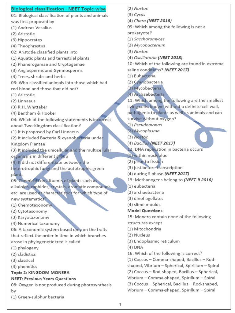 Biological Classification Class 11 On | PDF | Protozoa | Fungus