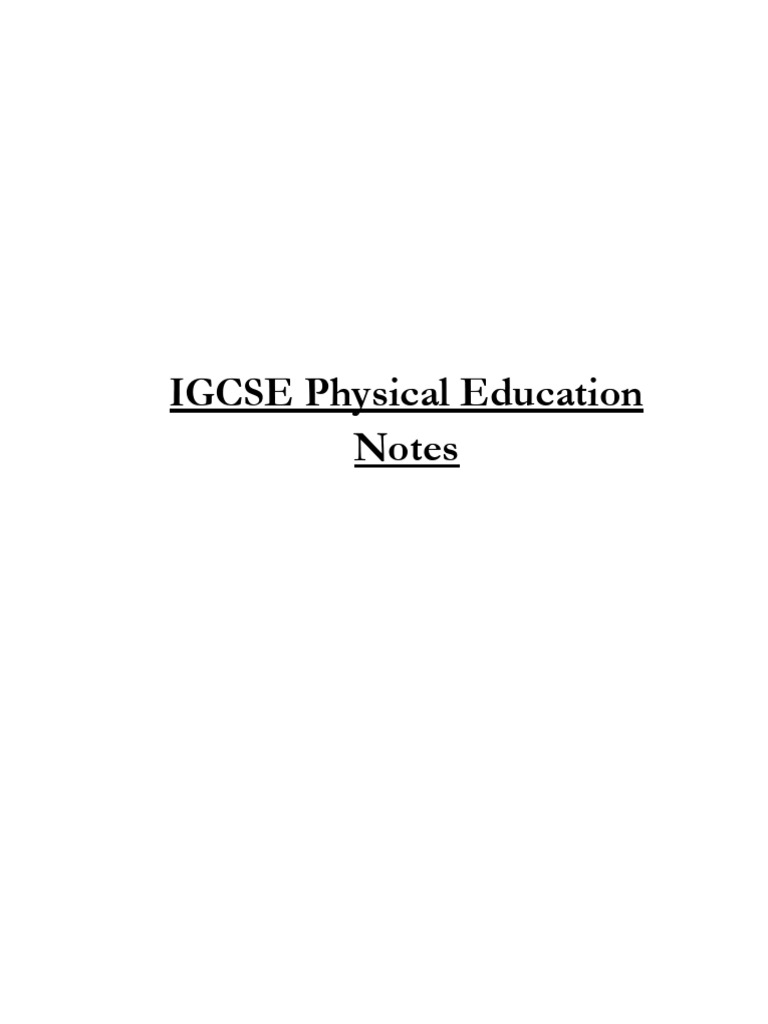 IGCSE Physical Education Study Guide | PDF | Heart | Anatomical Terms ...