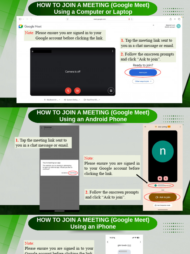 For Students GMeet | PDF