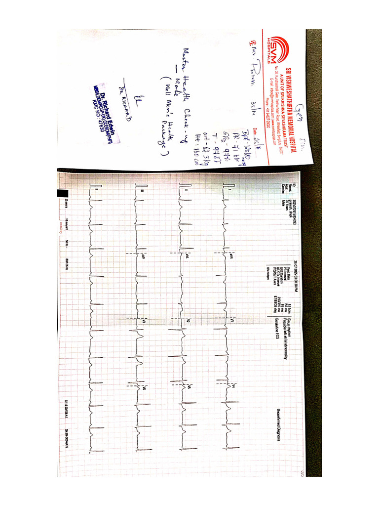 ECG Report for Prakesh Shipli | PDF | Cardiac Electrophysiology ...