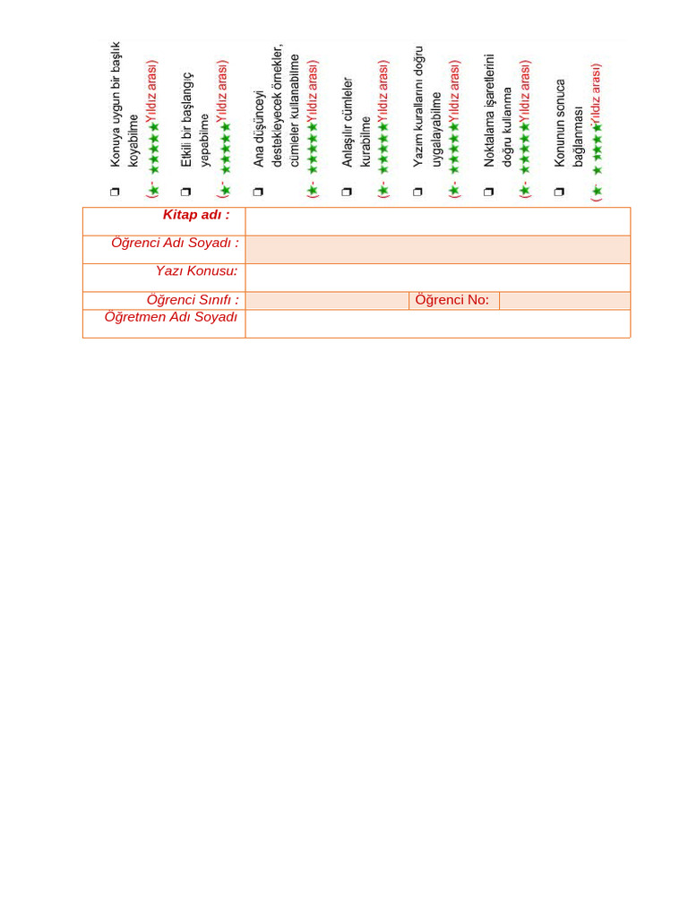 Rubric EVP Ornegi | PDF