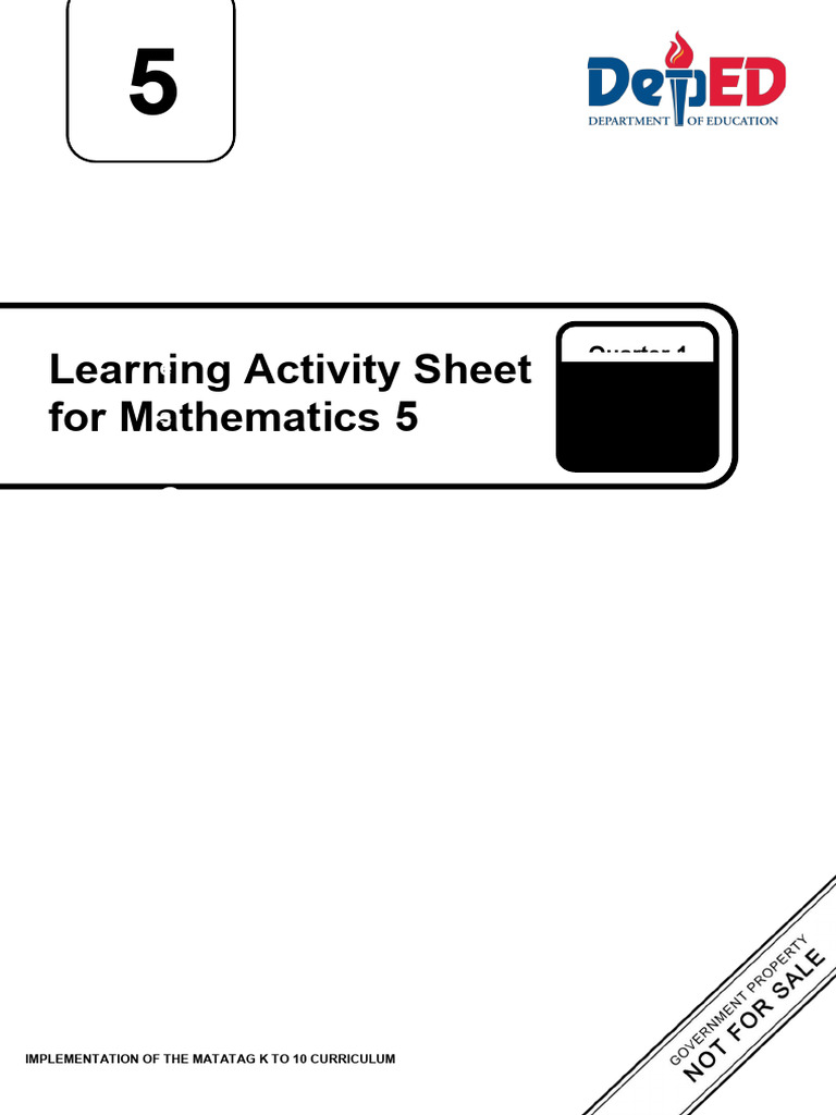 g5q1w6 Las Mathematics Deped | PDF | Area | Geometry