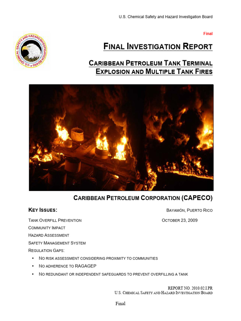CSB Capeco | PDF | Superfund | Safety