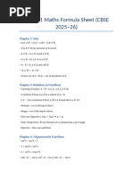 Complex Numbers Formula Sheet Class 11 | PDF