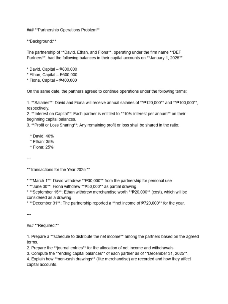 Partnership Operations | PDF