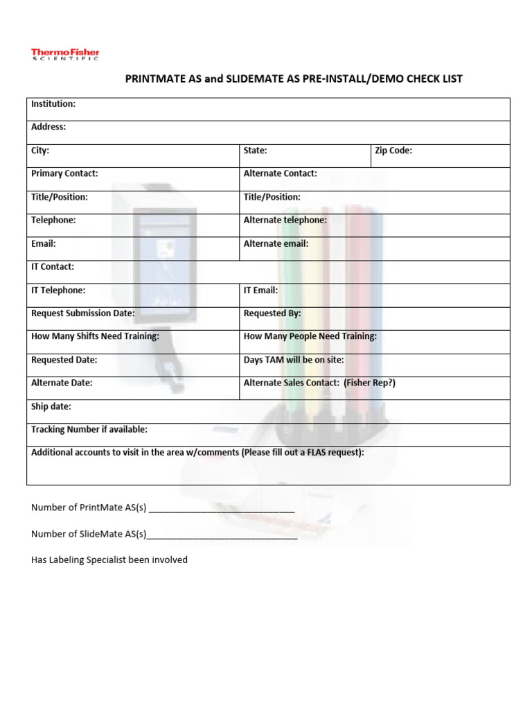 Installation - PrintMate - SlideMate - FLAS Preinstall Checklist | PDF ...
