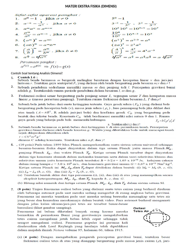 Contoh Soal Tentang Analisis Dimensi | PDF
